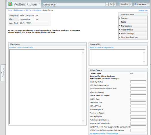 Compliance Software User Guide