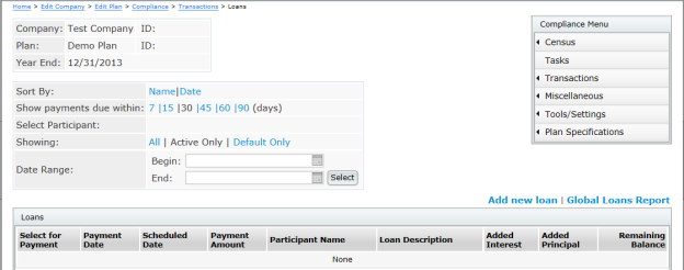 Compliance Software User Guide