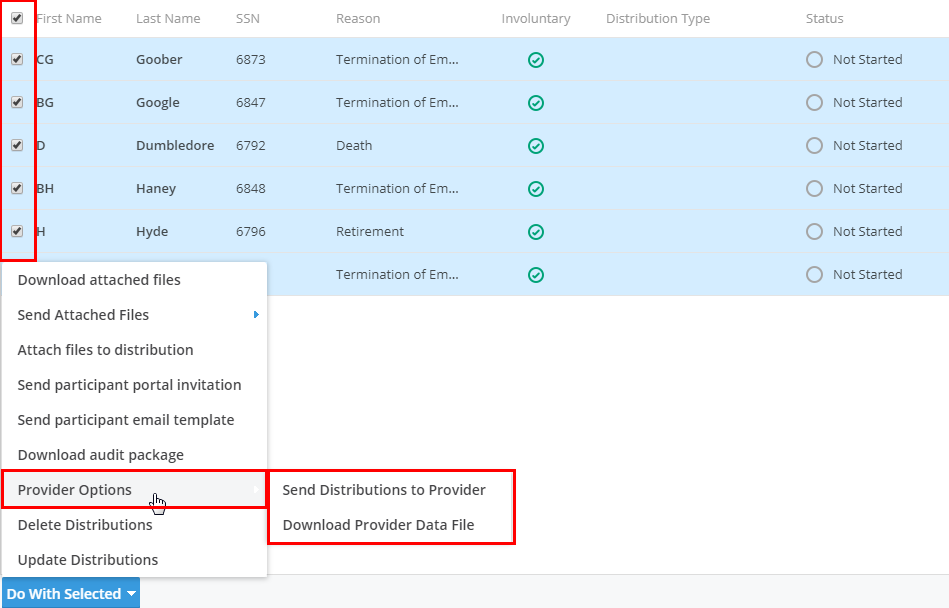 Delete Distributions