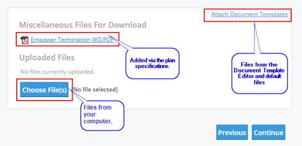 Any files you added should now appear under the “Miscellaneous Files ...
